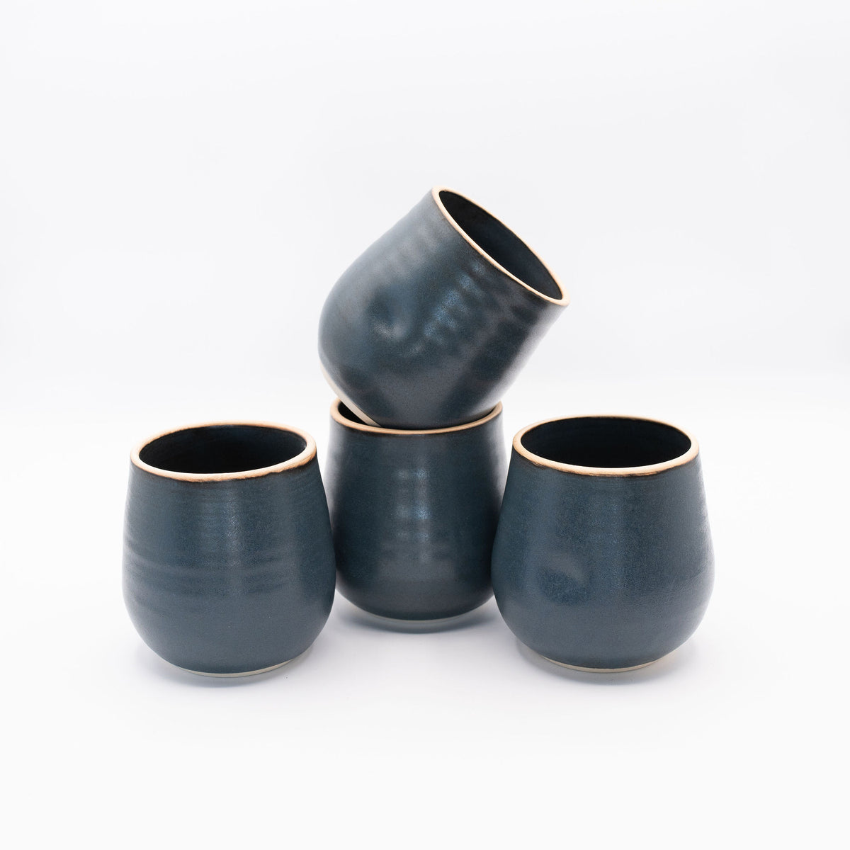 Thumbprint Tumbler 4-Pack - Storm Cloud – Bumpy Roads Studio